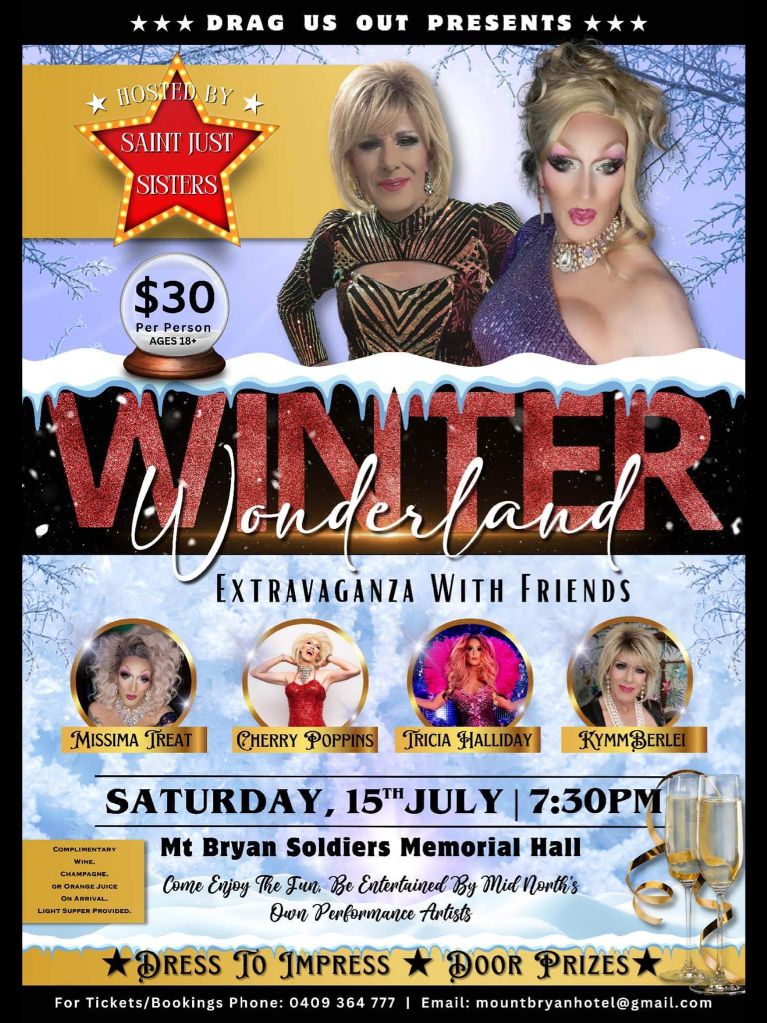 Drag Us Out Presents "Winter Wonderland Extravaganza" - Visit Burra